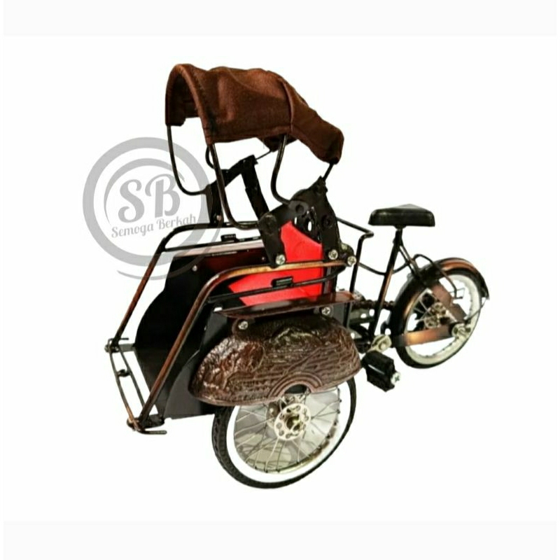 Miniature Javanese Rickshaws, Mini Rickshaws, Traditional Rickshaws ...