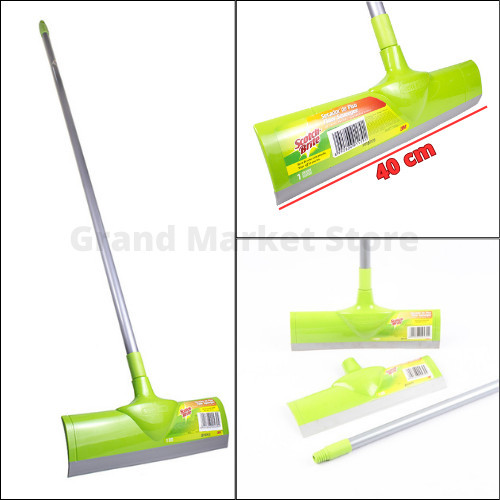 3M Scotch-Brite Medium Floor Brush Rubber Water Pusher ID-771 40cm Push ...