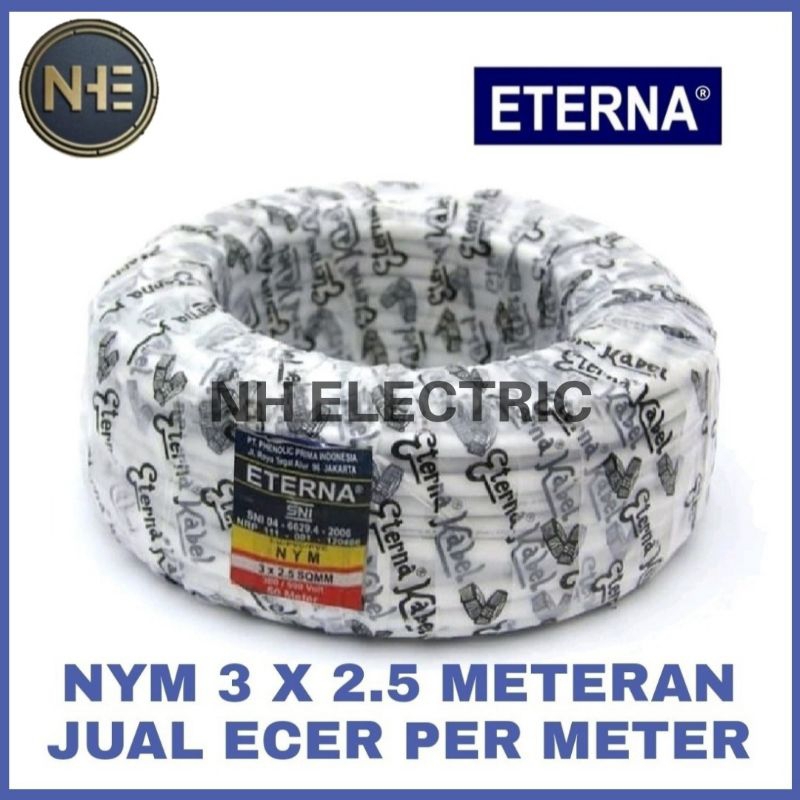 PUTIH Eterna Nym Cable Copper Wire 3x2.5mm2 White SNI - Eterna Wire ...