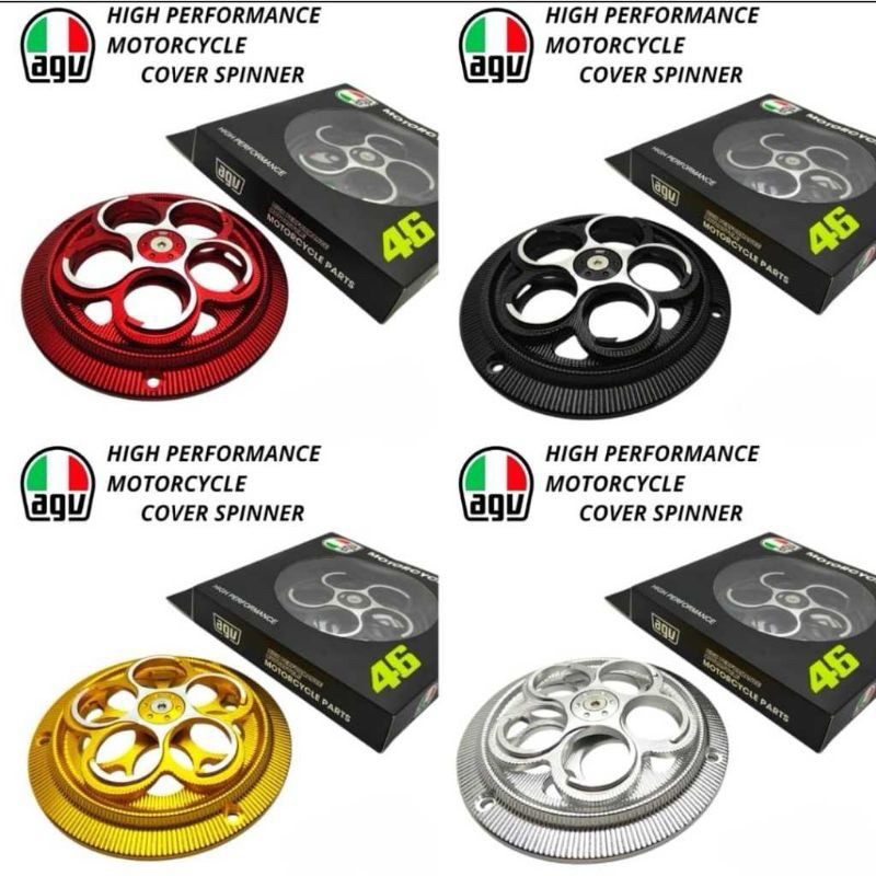 Agv PREMIUM Cover Fan Spinner Silver Aluminum Cnc Vespa Sprint ...