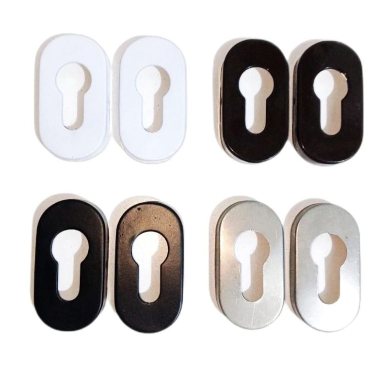 Lock Cylinder Cap/Escutcheon Oval Venezza Black/White/Brown/Stainless ...