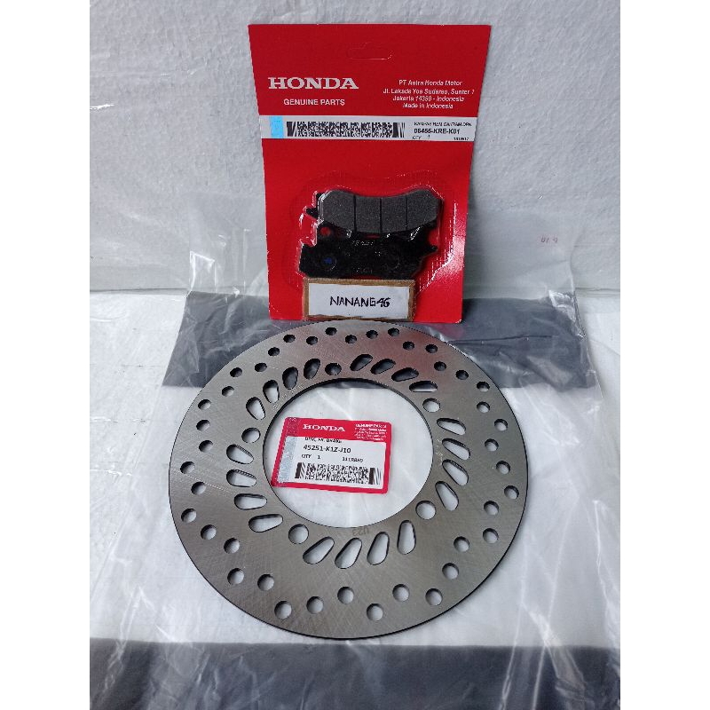 FRONT DISC DISC + FRONT BRAKE PADS HONDA PCX 160 CBS NON ABS CODE-K1Z ...