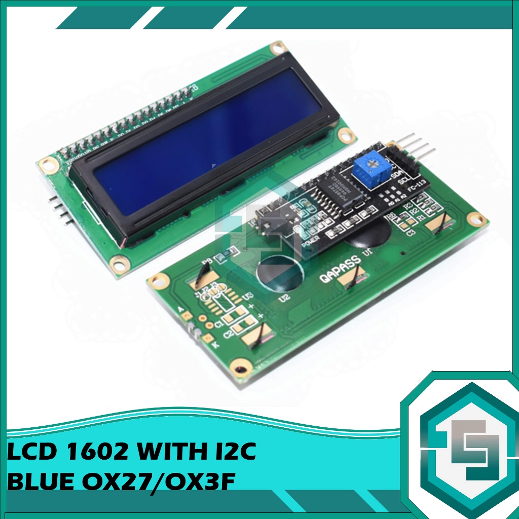 Lcd 1602 BLUE BACKLIGHT WITH WITH I2C INTERFACE SERIAL MODULE | Shopee ...