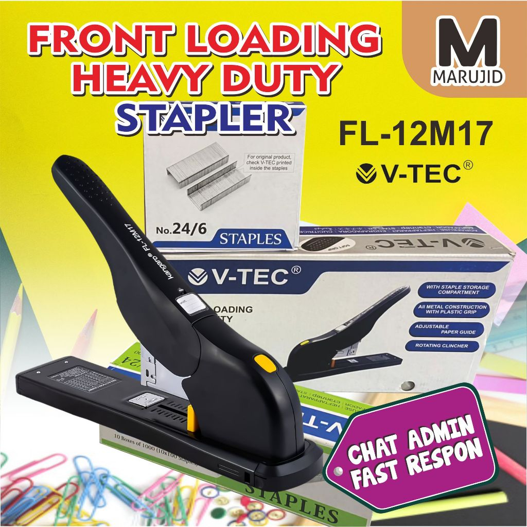 V-tec HEAVY DUTY STAPLER / PAPER STAPLES FL-12M17 | Shopee Philippines