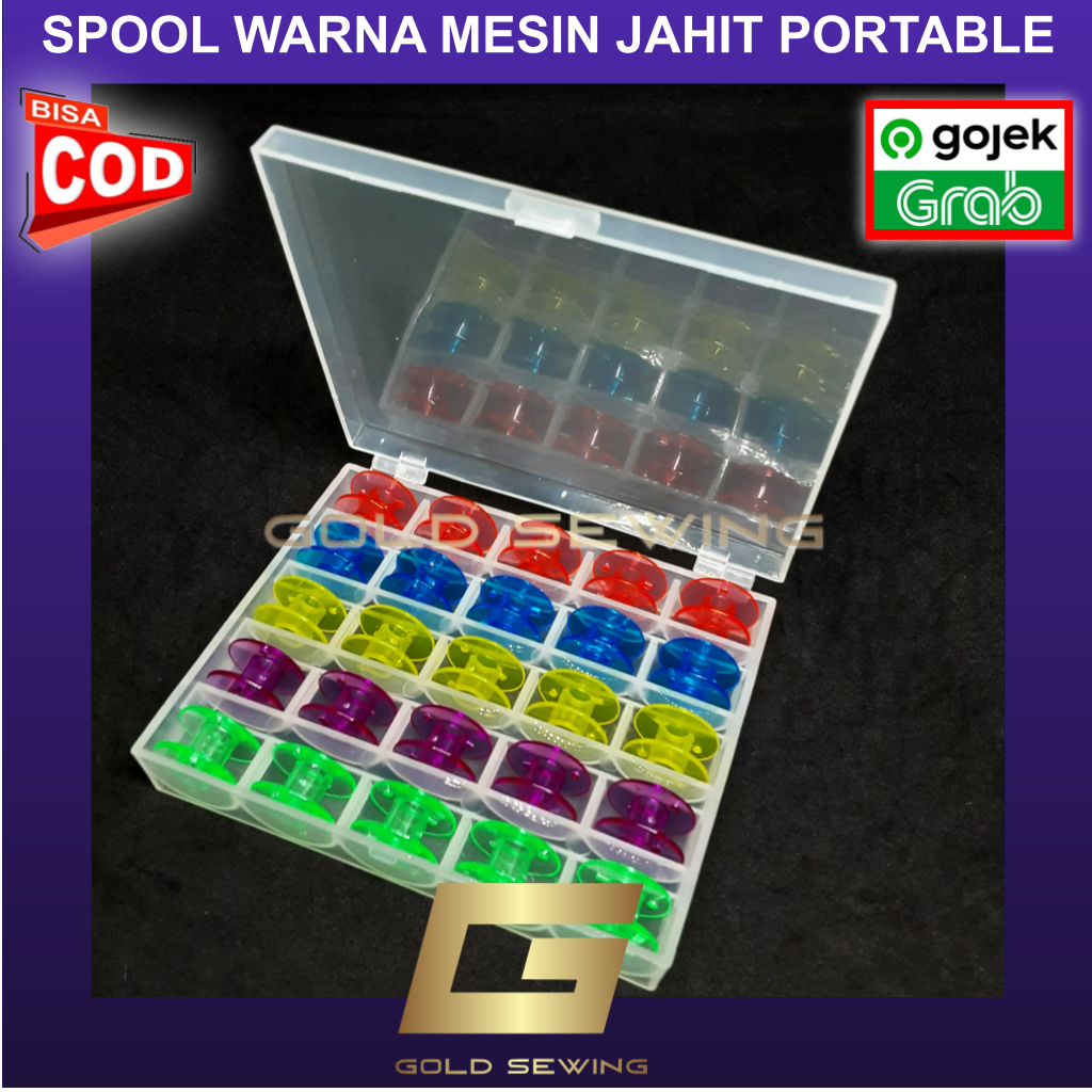 MESIN Spool Bobbin Portable Sewing Machine Bobbins/Spool/Bobbin Color ...