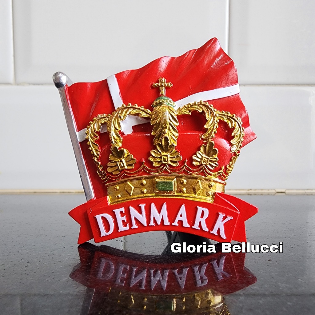 Denmark crown souvenir fridge magnet decoration sticker by copenhagen ...