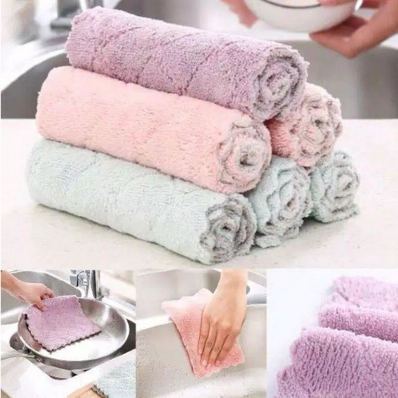 Dish Washer/Kitchen Wipe/Microfiber Anti-Oil Table Cloth | Shopee ...
