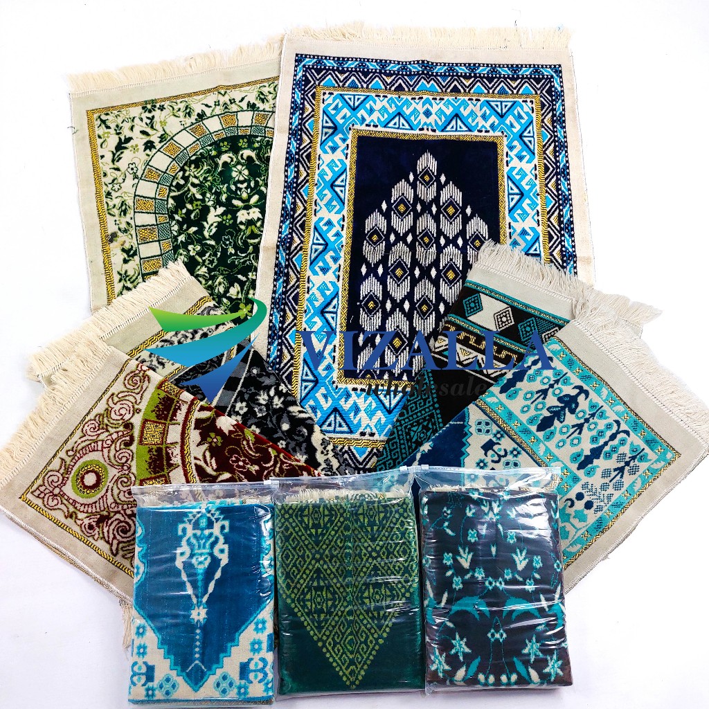 Large Turkish Prayer Rug Velvet Carpet 68x110cm/ Karishma/ Hajj Umrah ...