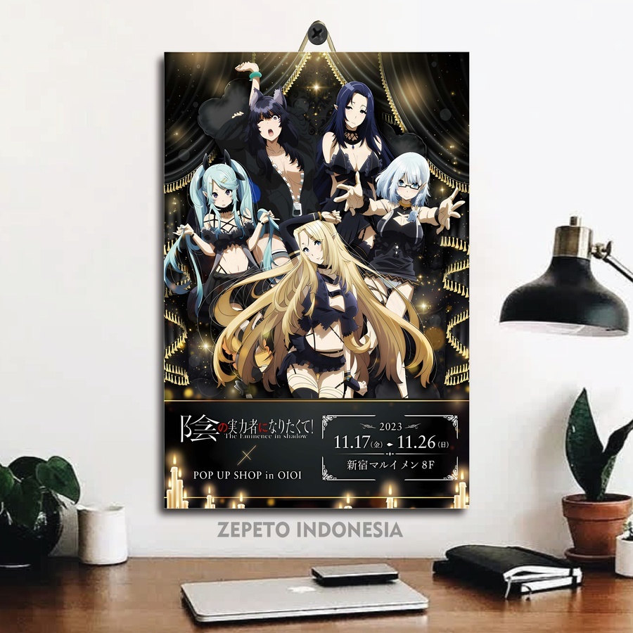 Aesthetic Wall Poster Anime Waifu Kage No Jitsusha Ni Naritakute 20X30 ...