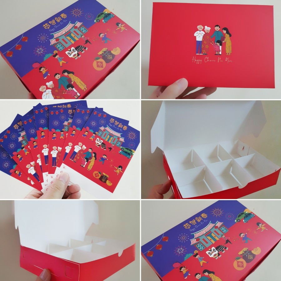 (5Pcs) Cardboard Bulkhead 9 packaging Cake box packaging fruit pie ...
