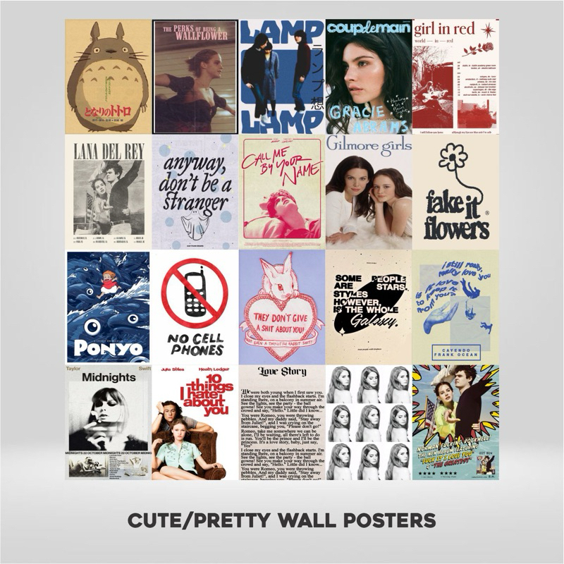 Pretty & Cute Wall Posters – Aesthetic Wall Posters for Room Makeover ...