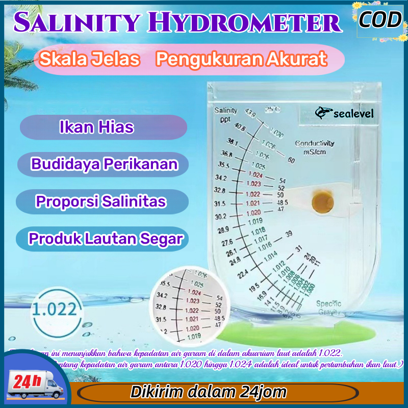 Sea Salt Salinity Hydrometer Salinity Meter Hydrometer Salt Water ...