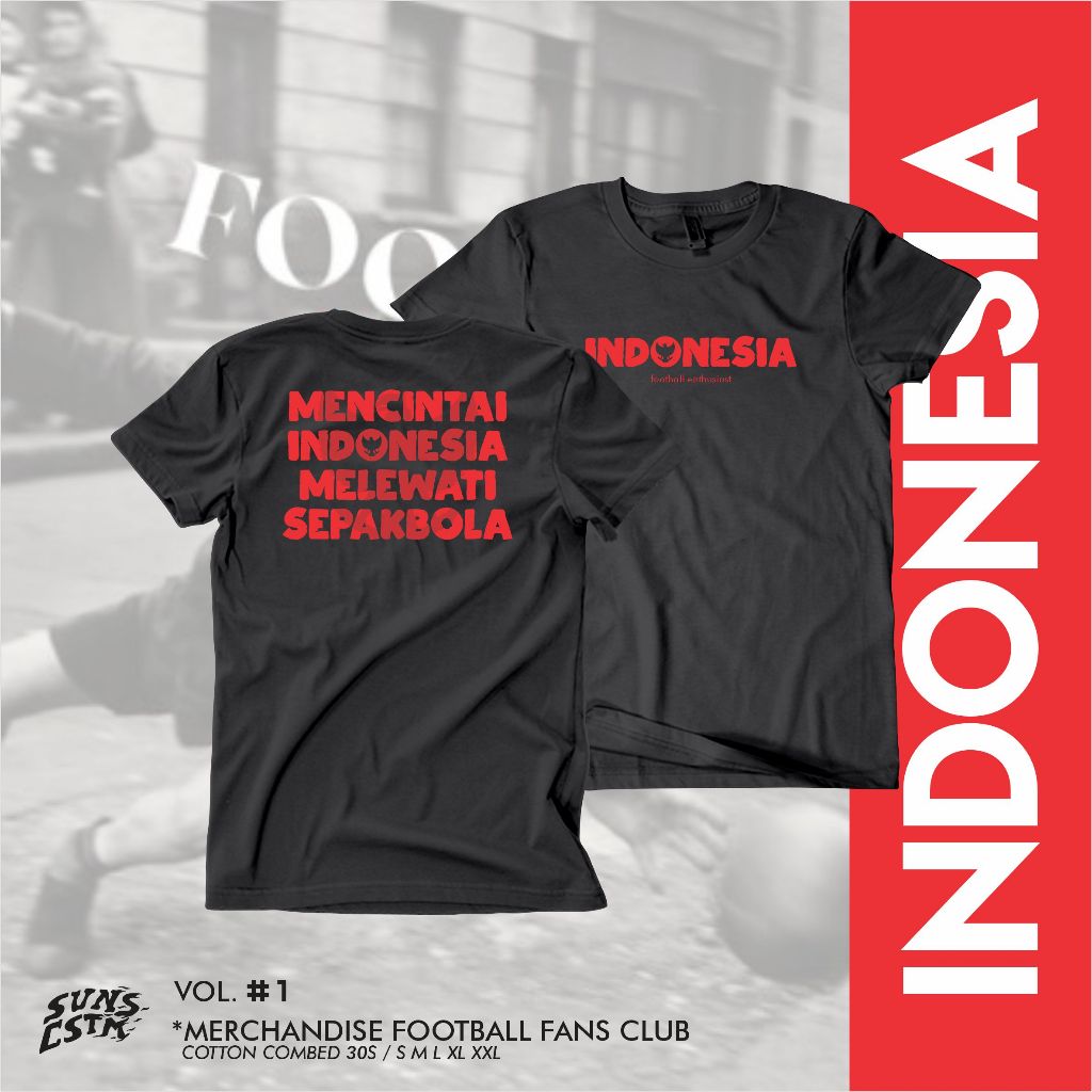 Indonesian Supporters T-Shirt Indonesian FOOTBALL FANS CLUB INDONESIA ...