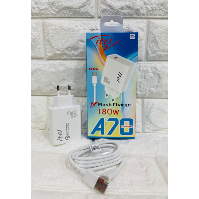 Flash Charge iTel A70 180W USB Micro Cable / Type-C Casan Quick Charger ...