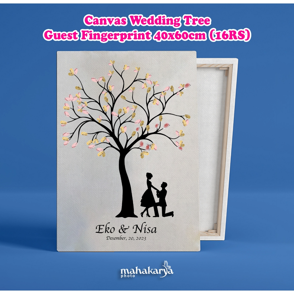 Canvas Wedding Tree Guest Fingerprint/Canvas Wedding Tree Stamp Thumb ...