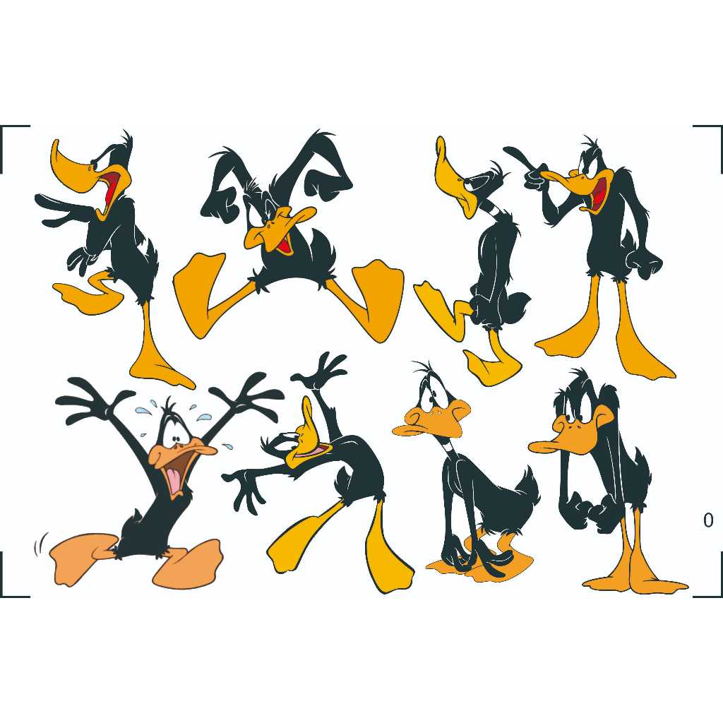 Cutting Graftac Dafffy Duck vinyl Sticker 10 cm | Shopee Philippines