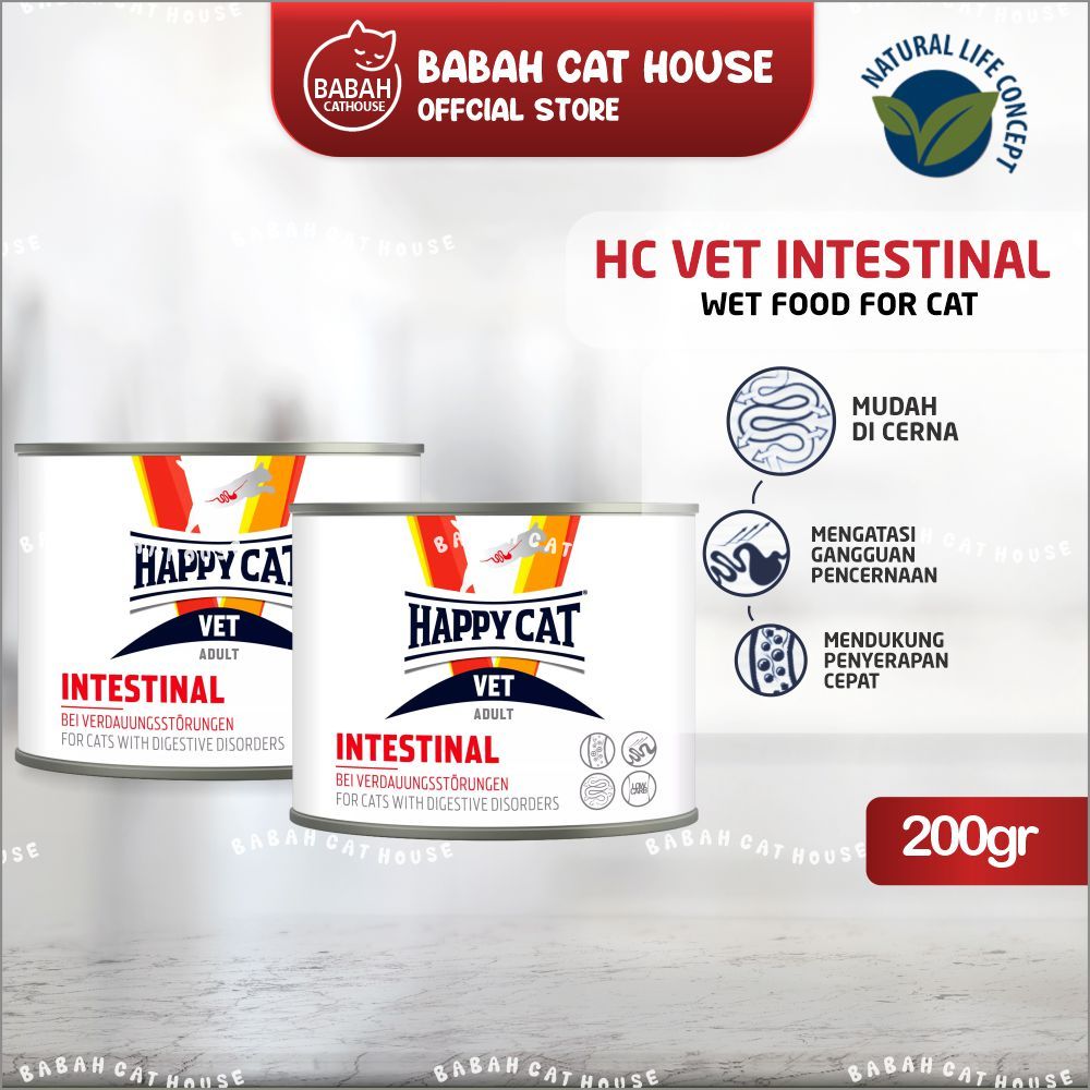 HAPPY CAT VET INTESTINAL 200gr WET Cat Food Diarrhea Acute Diarrhea ...