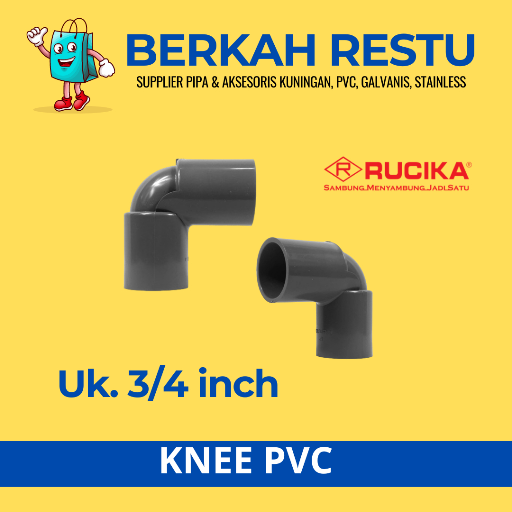 Elbow/knee PVC 3/4 Inch AW Rucika 90 Degree | Shopee Philippines