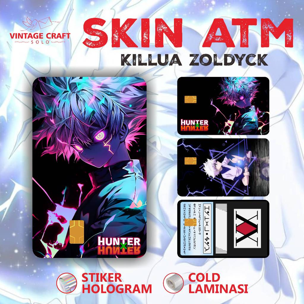 New! Killua Hunter X Hunter Hologram Premium ATM Skin Card Sticker ...