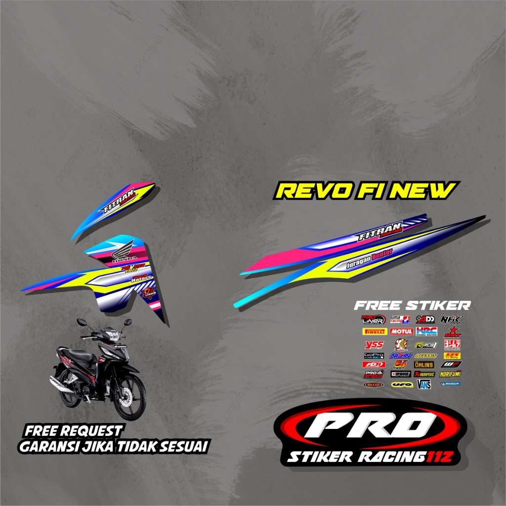 Sticker striping Motorcycle honda revo - striping revo fi new ...