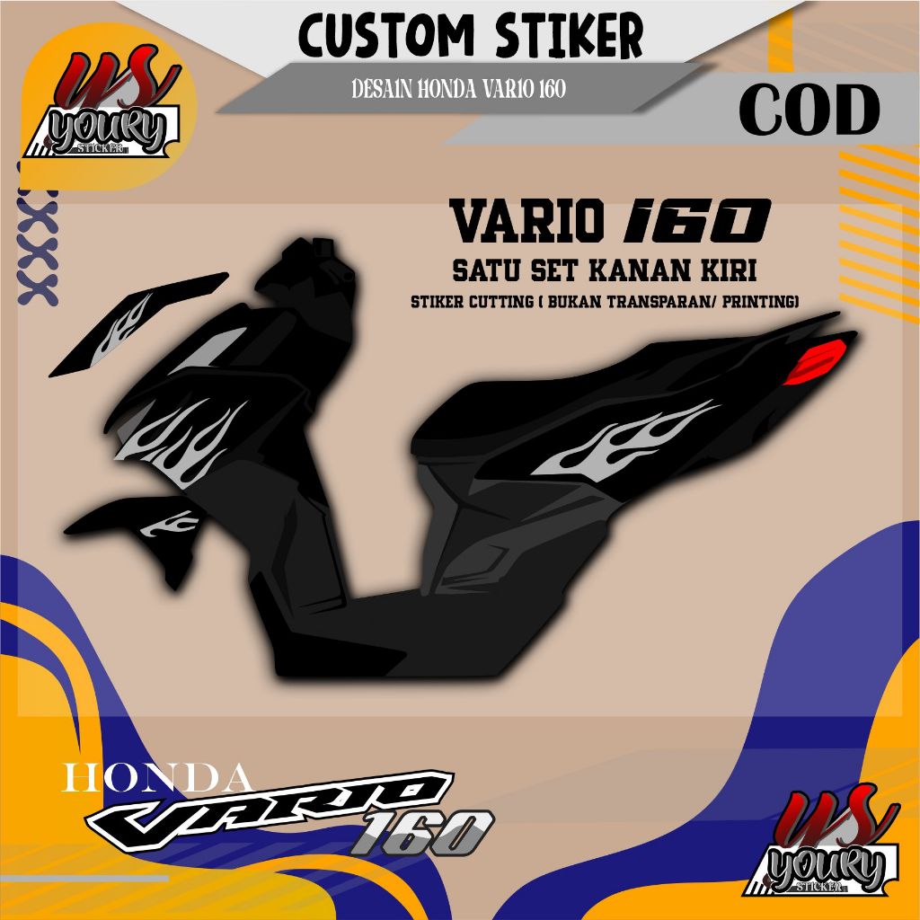 Cutting STRIPING STICKER VARIO 160 API DESIGN HOT WHEELS | Shopee ...