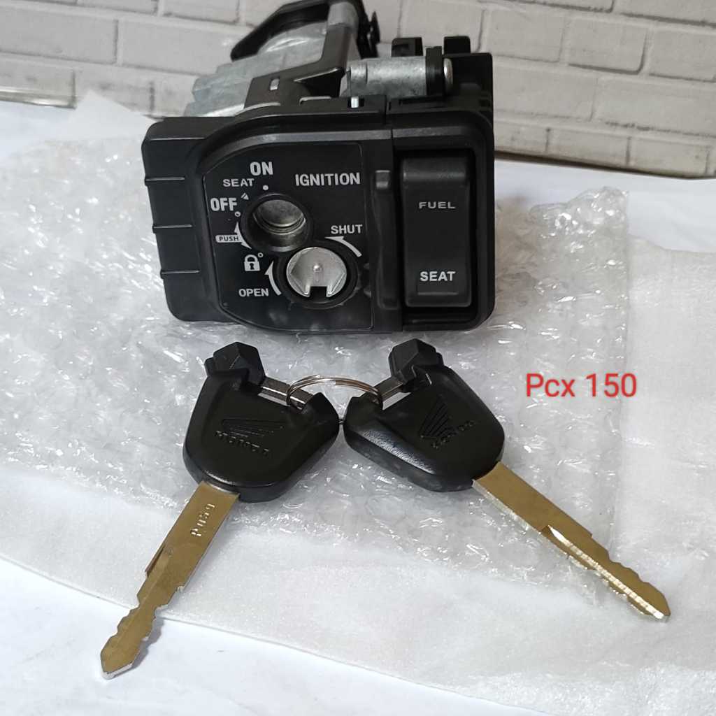 Complete PCX 150 ignition key assembly set plus rear seat lock (GRADE A ...