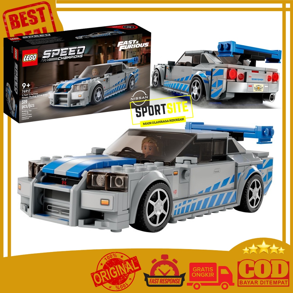 Speed Champions LEGO Fast & Furious Nissan Skyline GT-R (R34) Children ...