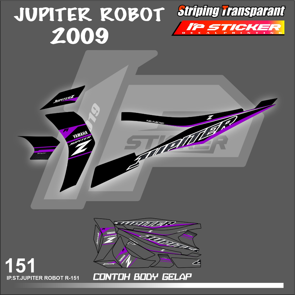 JUPITER ROBOT MOTORCYCLE STRIPING STICKER YAMAHA JUPITER ROBOT ...