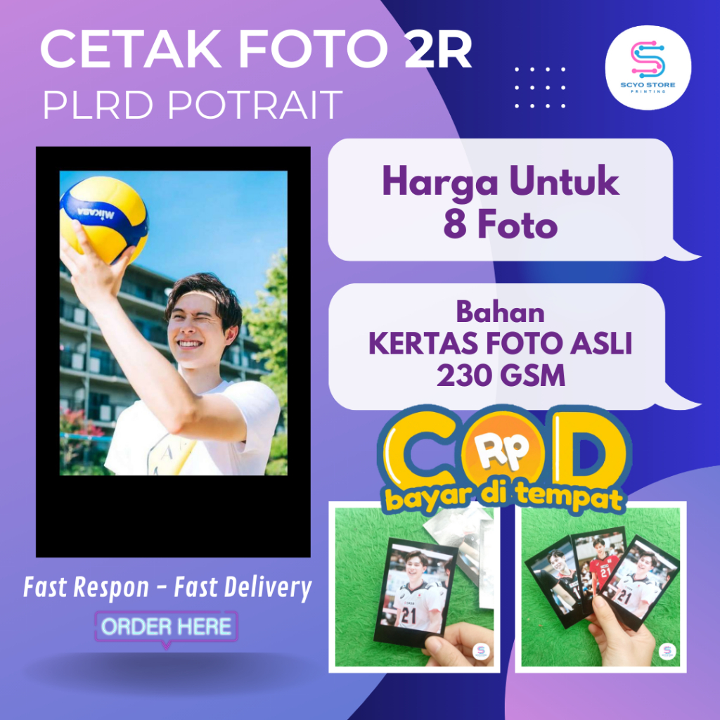 HITAM Print Polaroid Photos 2R 8pcs Black Background Glossy Photo Paper ...