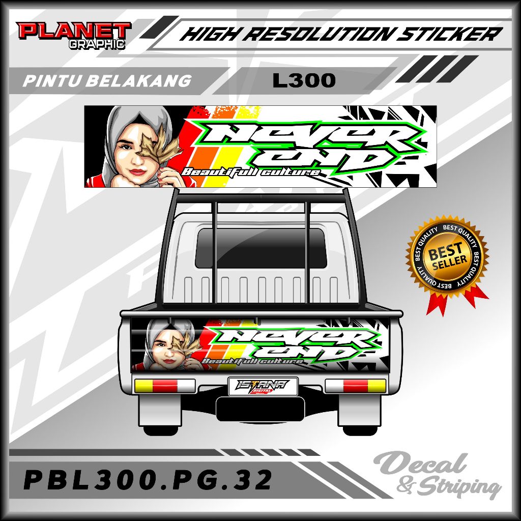 Sticker/decal Variation Of Rear Door Pick Up Mitsubishi L300 - PBL300 ...
