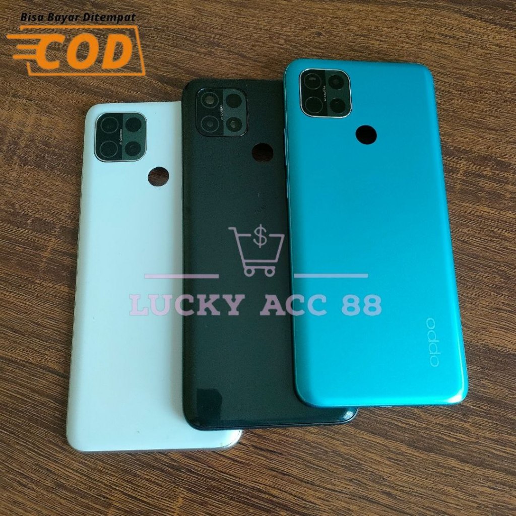 TOMBOL Backdoor Back Cover Oppo A15 CPH2185 Bekdor Backdor + Bazel Side ...