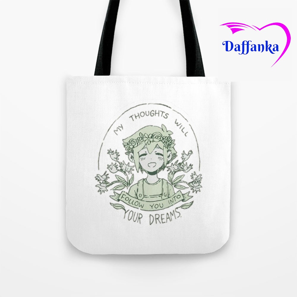 Omori my thoughts will follow you into your dreams Canvas Tote Bag ...