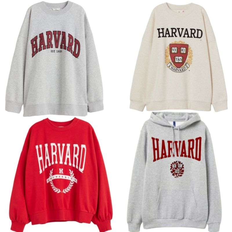 KATUN H&m Cotton Hoodie for Women and Men hnm Harvard Light Grey ...
