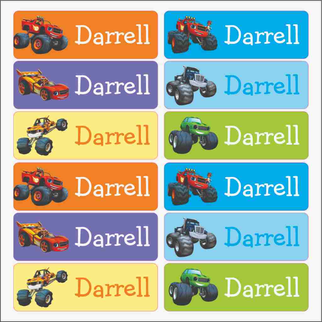 Waterproof Blaze And Machine Monster Vinyl Name Label | Shopee Philippines