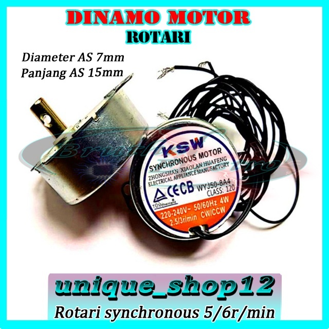 Synchronous Rotary Motor Dynamo 5/6r/min RPM 4W | Shopee Philippines