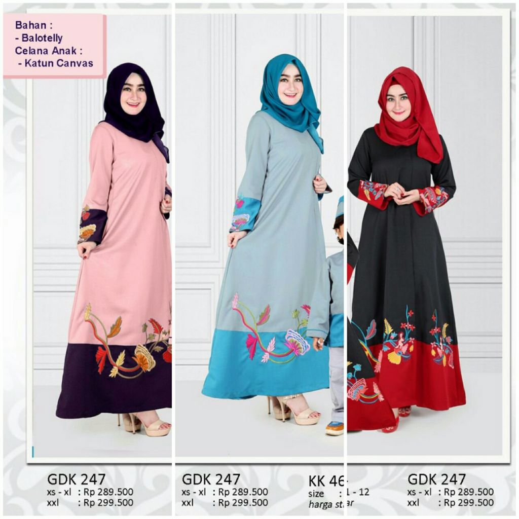 KATUN Disturbed muslim Busan clothes GDK 247 Adult cotton Gamis SR 04 ...