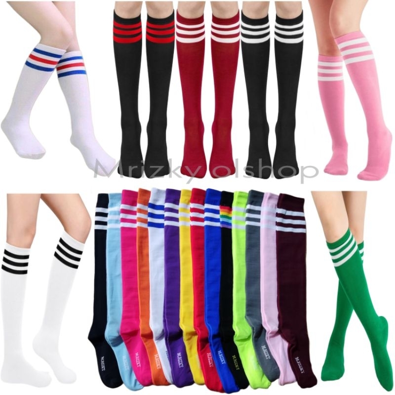 Long striped knee-length socks/adult knee-length striped socks, knee ...