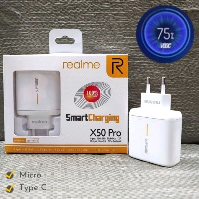 REALME CHARGER 65WATT X50 PRO MICRO USB / TYPE-C | Shopee Philippines