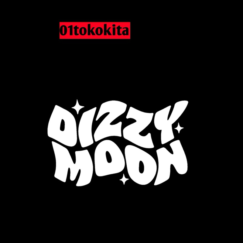 Dizzy MOON writing cutting Sticker Variations of motorbike helmets cutting stickers for moons ...