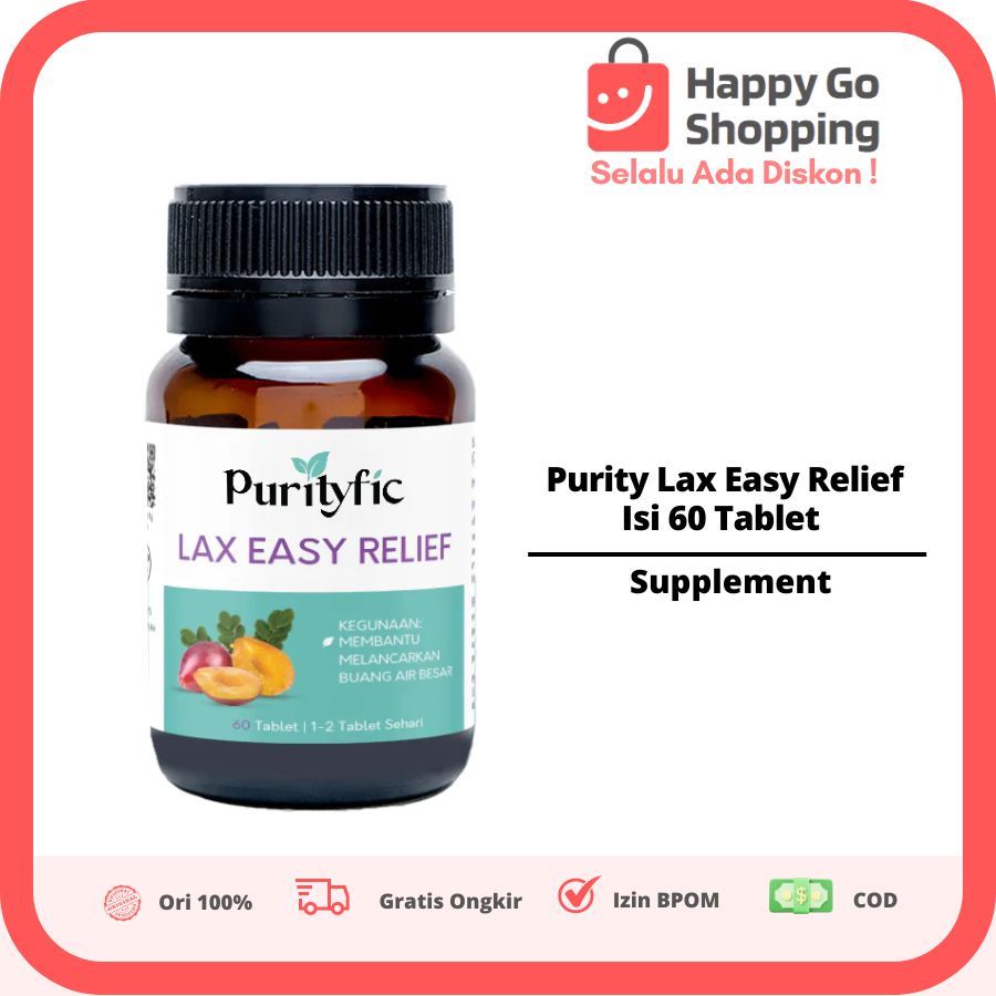 Purity Lax Easy Relief Contains 60 Tablets - Facilitates Defecation ...