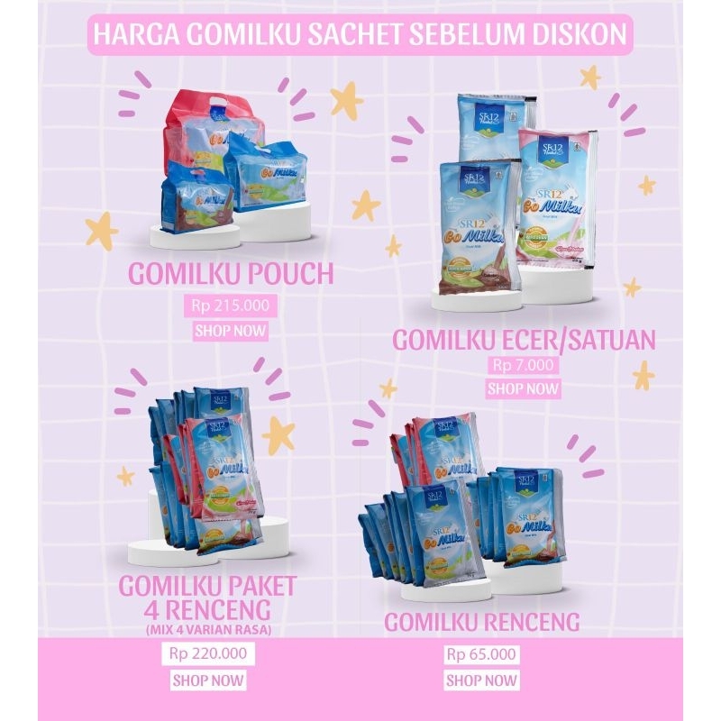 Sr12 HERBAL GO MILKU/Chocolate/ORIGINAL/Strawberry/SACHETAN/Health Milk ...