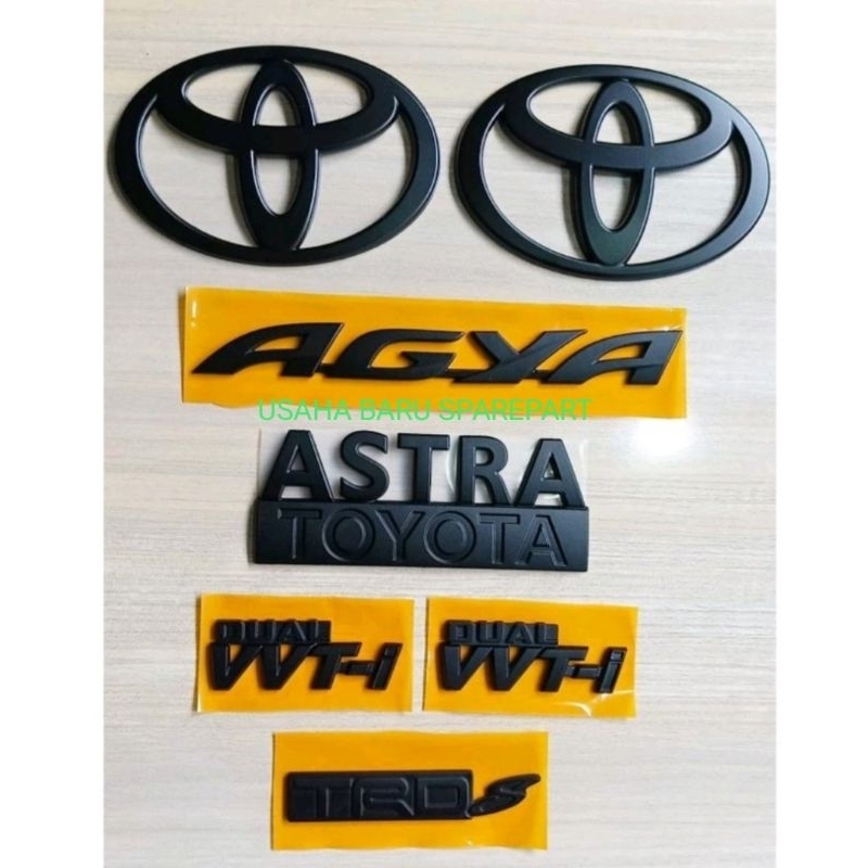 HITAM Complete Agya logo writing Emblem in matte black | Shopee Philippines