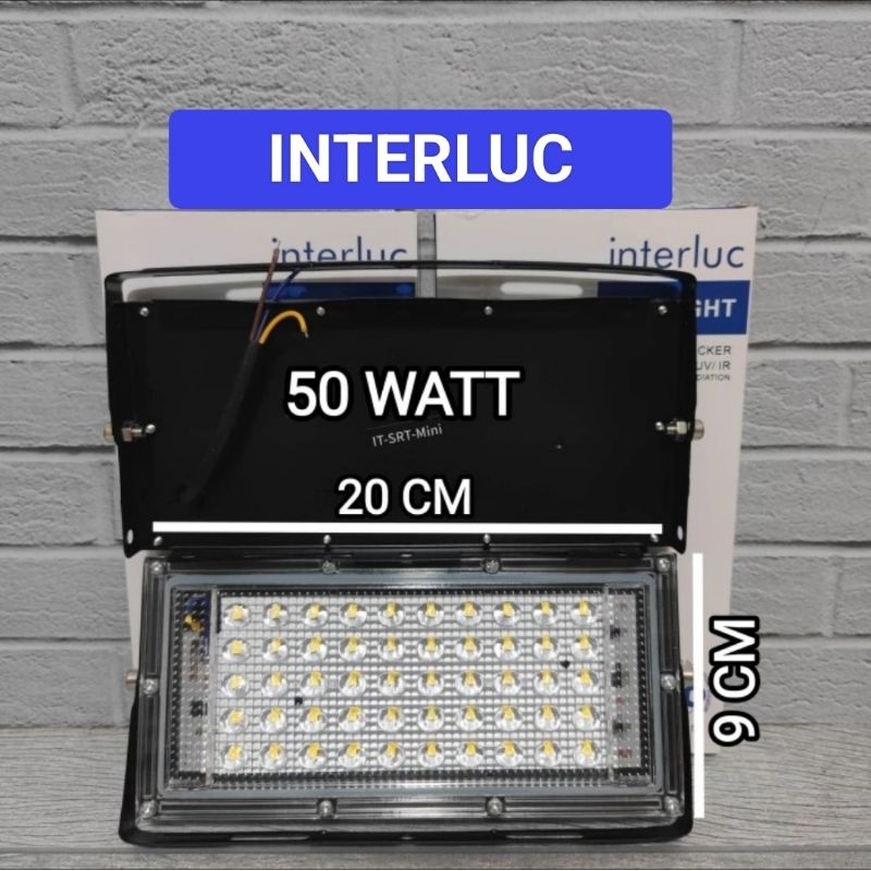 PUTIH CAHAYA 50 WATT SRT MINI INTERLUC LED SPOTLIGHT WHITE LIGHT SNI ...