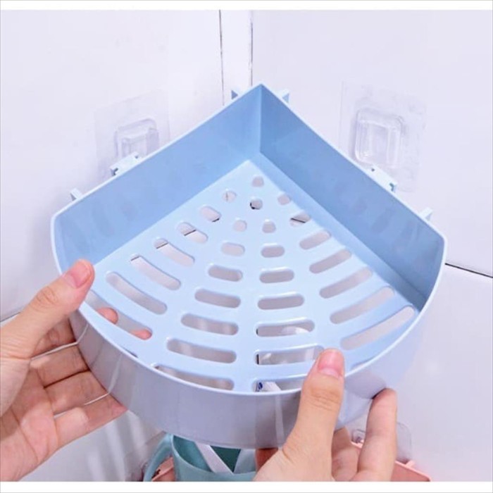 Multi-purpose Attached Corner Shelf Bathroom Toilet Corner Rack Storage ...