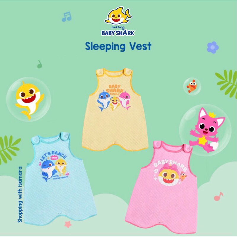 Pinkfong Baby Shark Sleeping Vest / Children's Sleeping Vest | Shopee ...