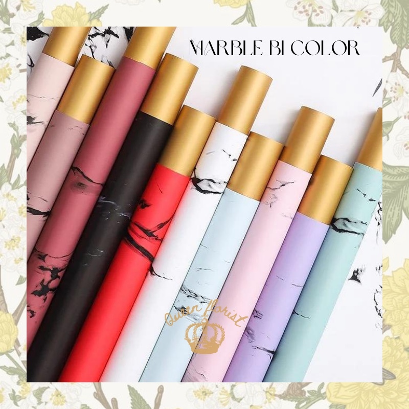 WRAPPING PAPER MARBLE BI COLOR GOLD Flower Wrapping Paper Golden Marble Cellophane Paper Bouquet ...