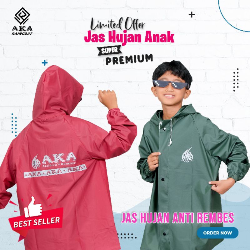 Children's RAINCOAT WITH PREMIUM, STRONG, ELASTIC CHARACTERS BY AKA ...