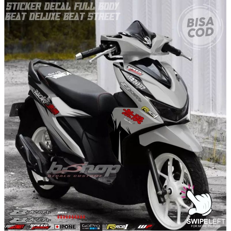 Honda beat deluxe full body decal with simple sticker motif, variations ...