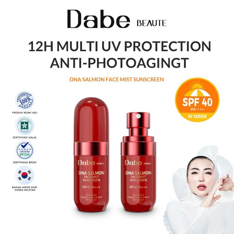 Dabe Beaute Face Mist DNA Salmon Sunscreen SPF 40PA+++ | Shopee Philippines
