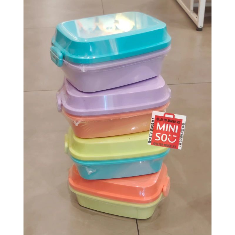 Miniso Colorful Double Layered Bento Box (980ml) | Shopee Philippines
